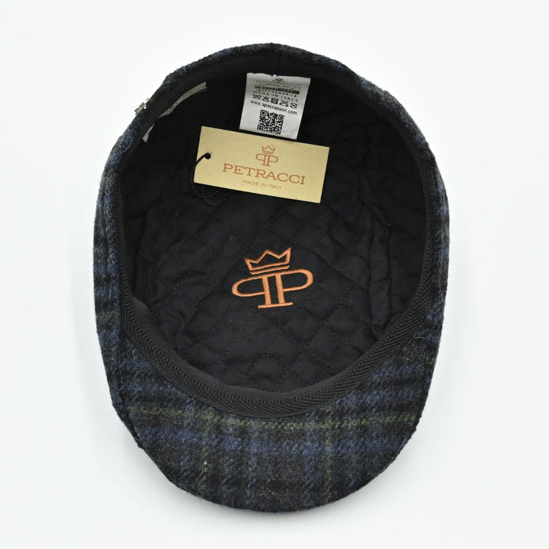 Italian Wool Plaid Flat Cap – Classic Italian Winter Hat – Cappello ...