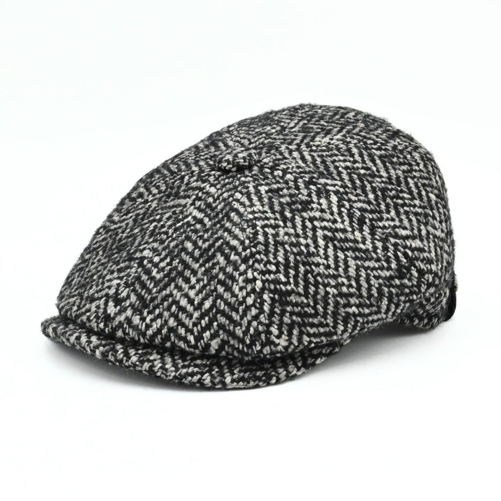 Italian Newsboy Hat – Herringbone Wool Cap for Men & Women – Cappello ...