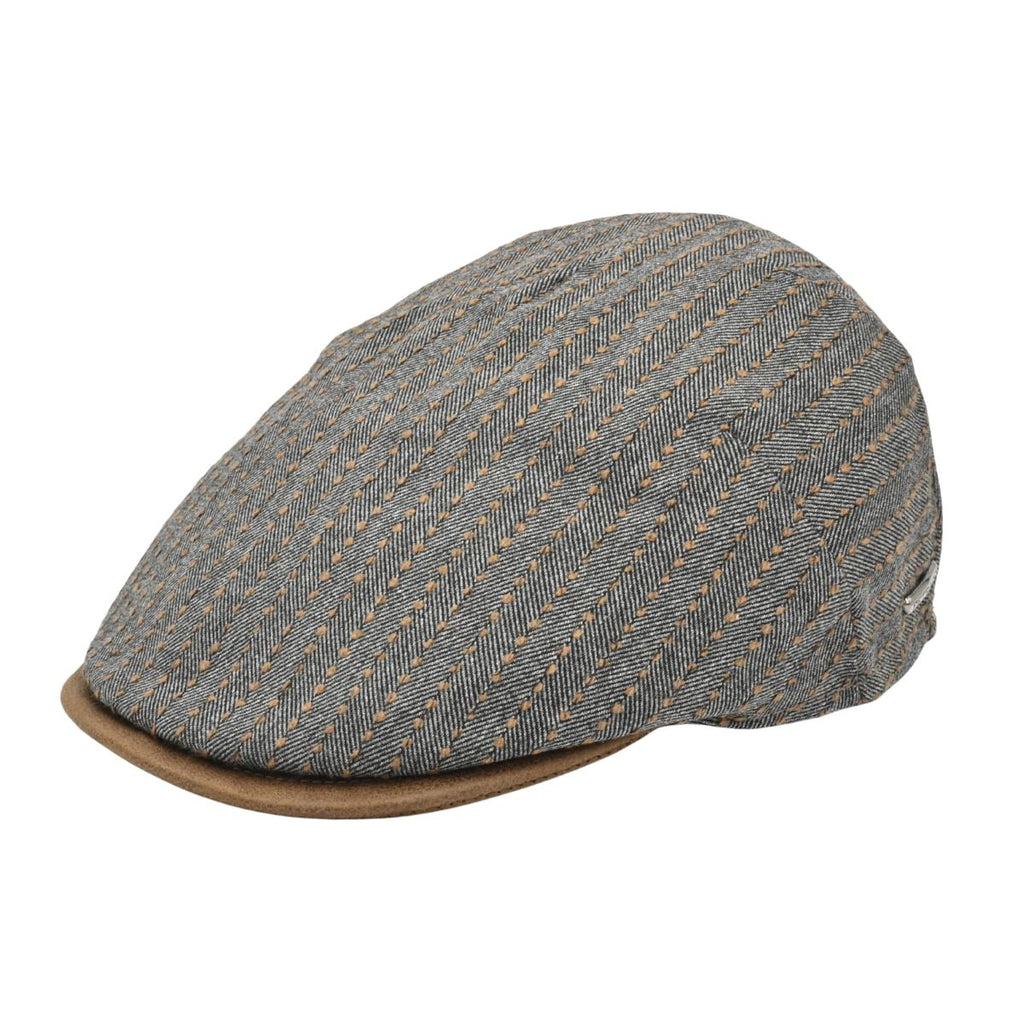 Lozo Flat Cap – Italian Wool Herringbone Hat – Cappello Fashion Company