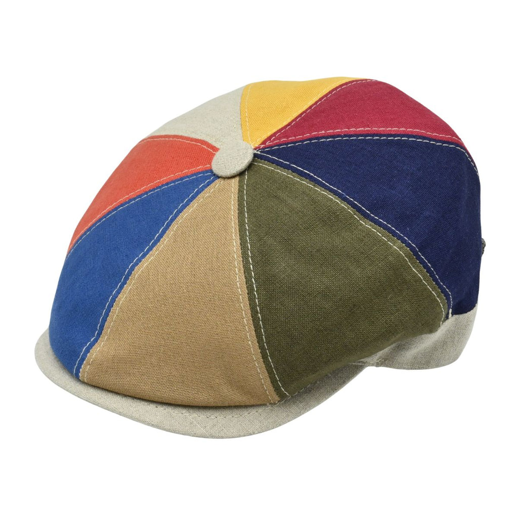Milan Newsboy Hat – Colorful Italian Linen Patchwork Cap | Olimaci ...
